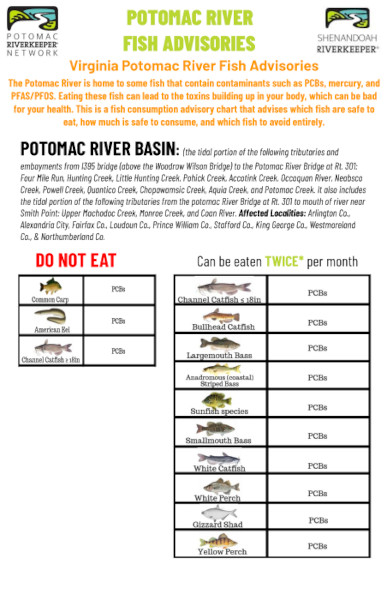 DMV FISH ADVISORY - Potomac Riverkeeper Network